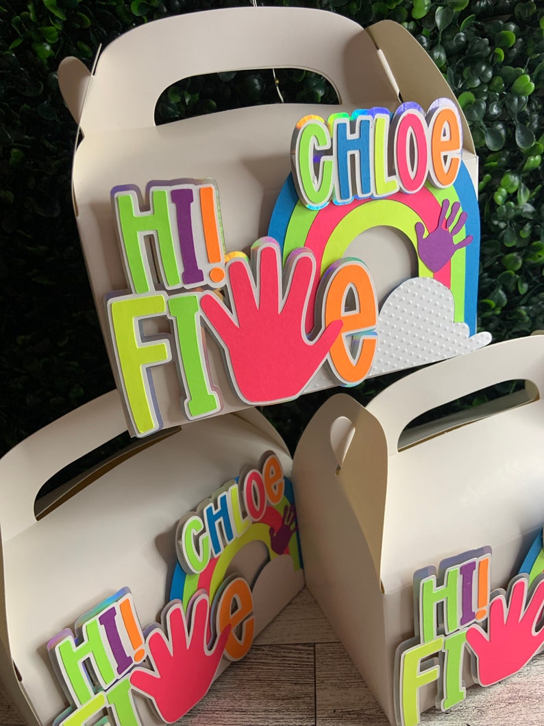 Hi Five Party Favor Boxes: High Five Theme Birthday - Etsy