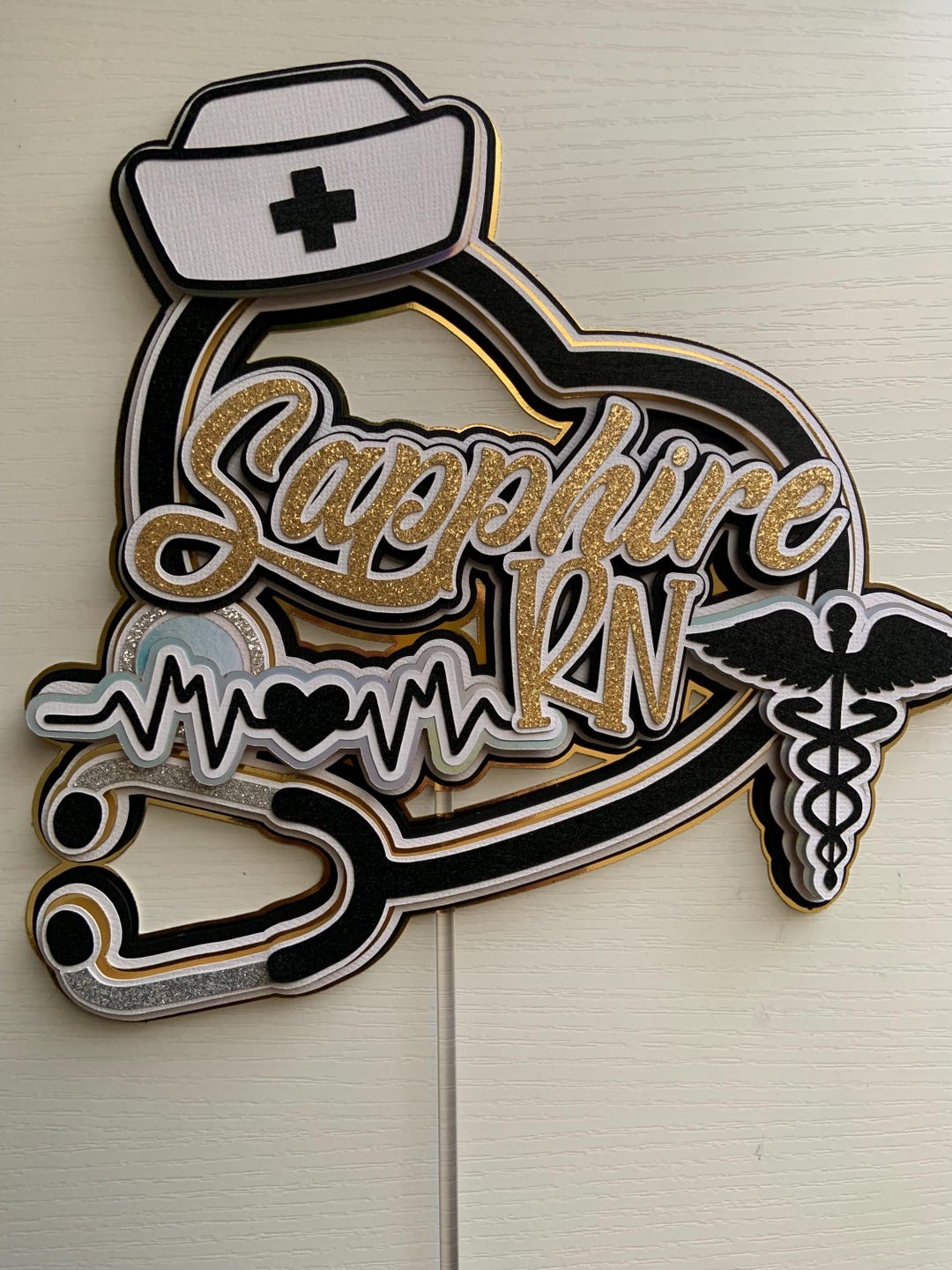 RN Nurse Cake Topper, Nurse Cake Topper, RN Cake Topper - Etsy