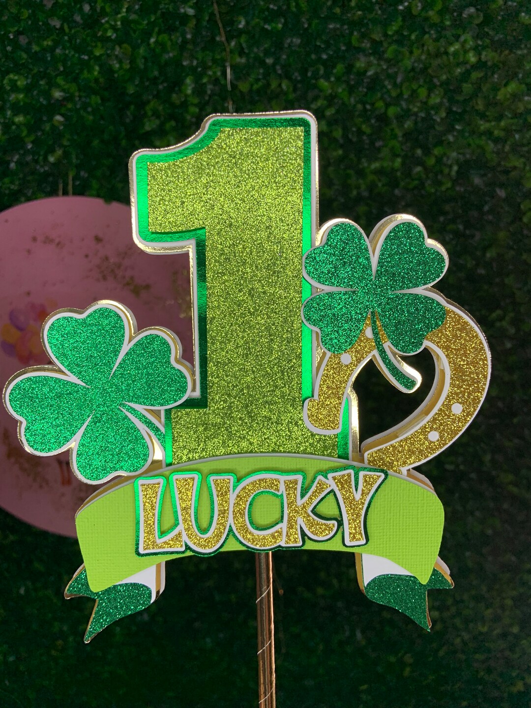 Lucky One Cake Topper, Lucky Cake Topper, St Patrick's Theme Party Cake ...
