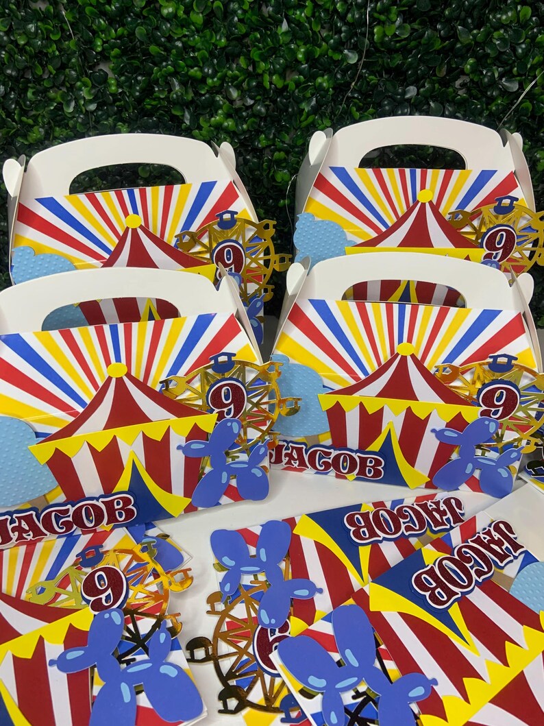 Carnival Theme Party Boxes: Custom Circus Treat Boxes - Etsy