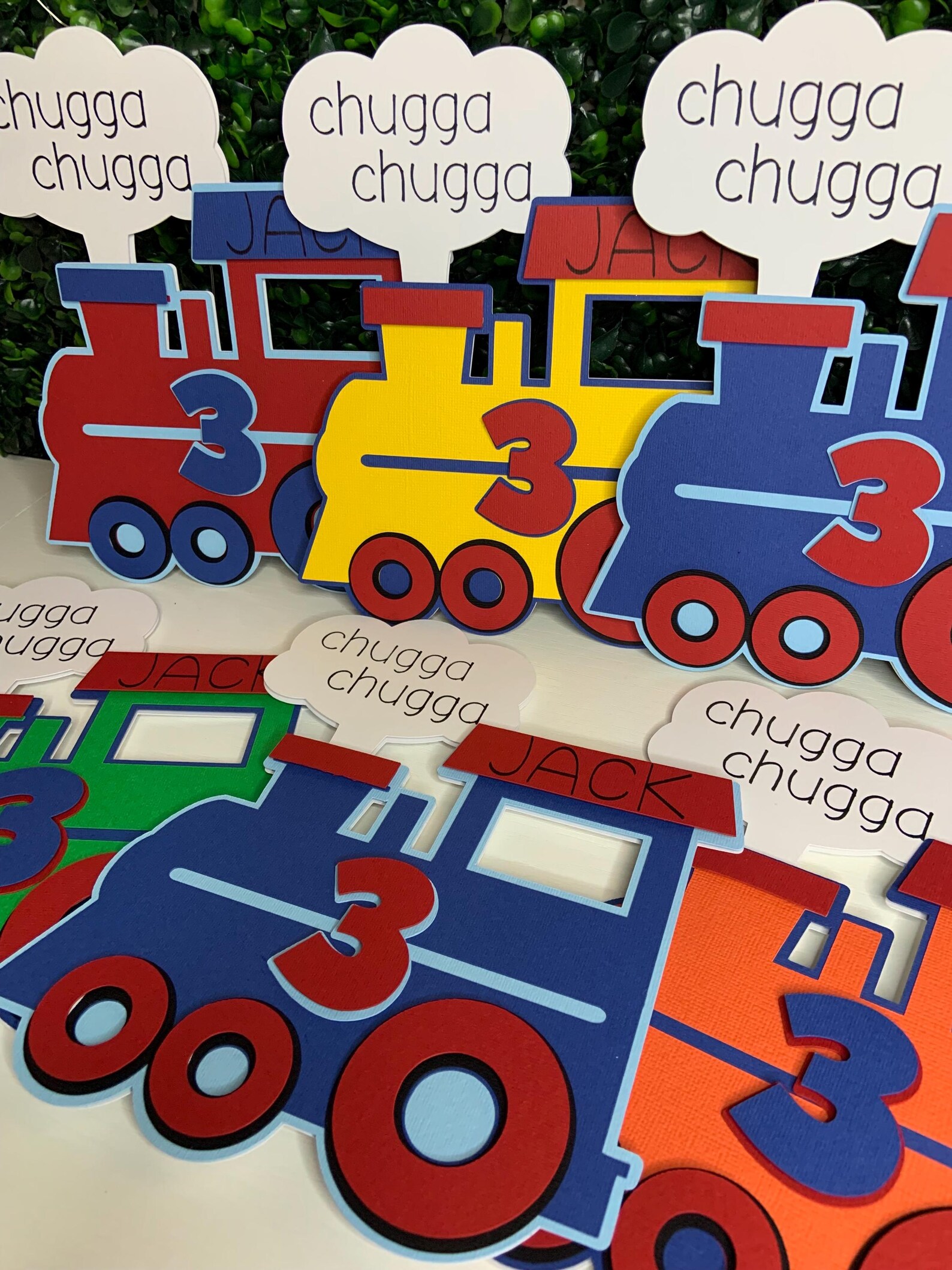 Train Birthday Party Centerpieces: 8-inch Cardstock Decorations - Etsy