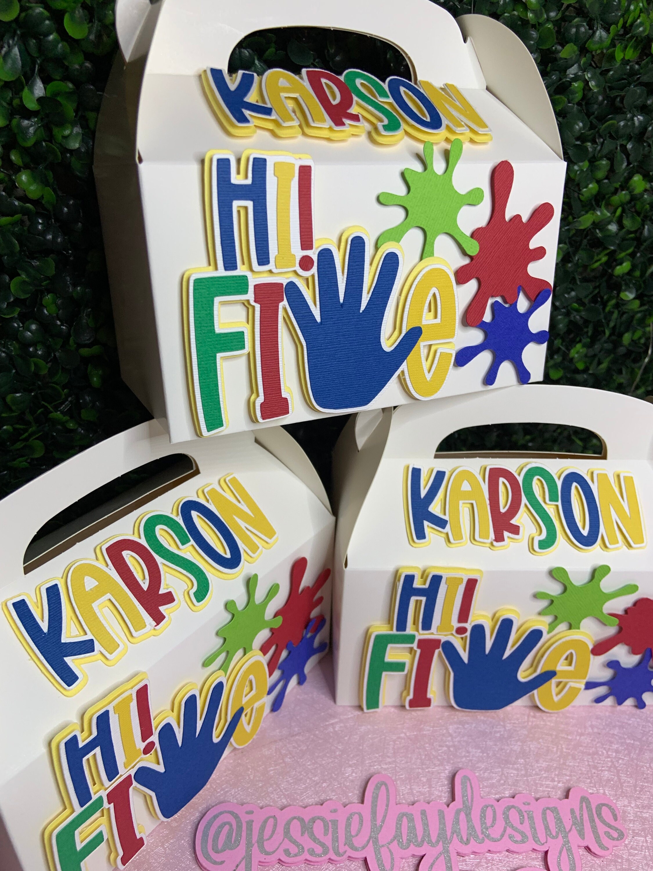 Hi Five Party Favor Boxes: High Five Theme Birthday - Etsy