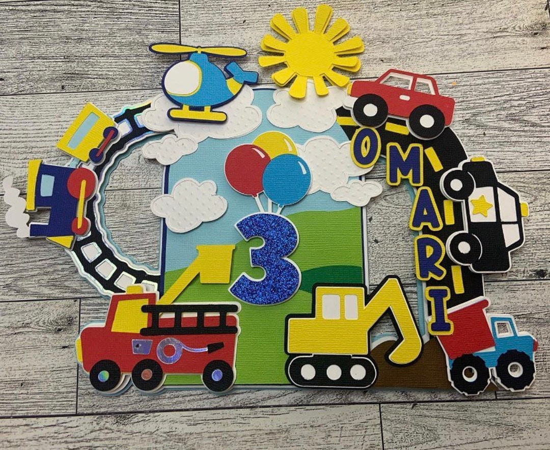 Transportation Cake Topper, Cars Cake Topper, Train Topper - Etsy