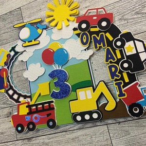 Transportation Cake Topper, Cars Cake Topper, Train Topper - Etsy