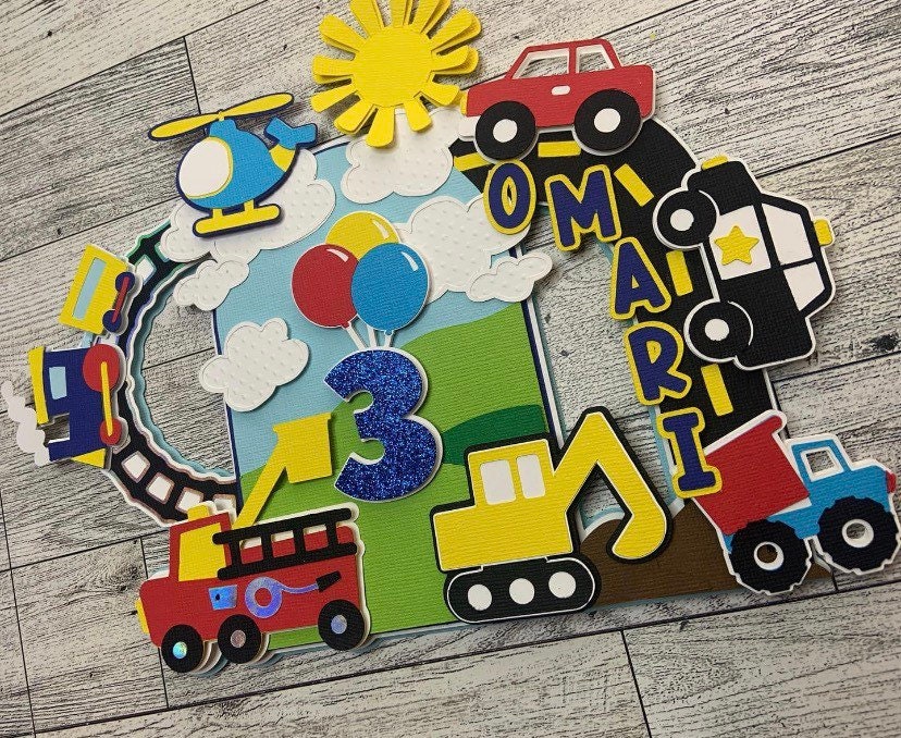 Transportation Cake Topper, Cars Cake Topper, Train Topper - Etsy