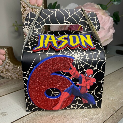 Spider Man Favor Box Party Supplies Spiderman Decor Baby - Etsy