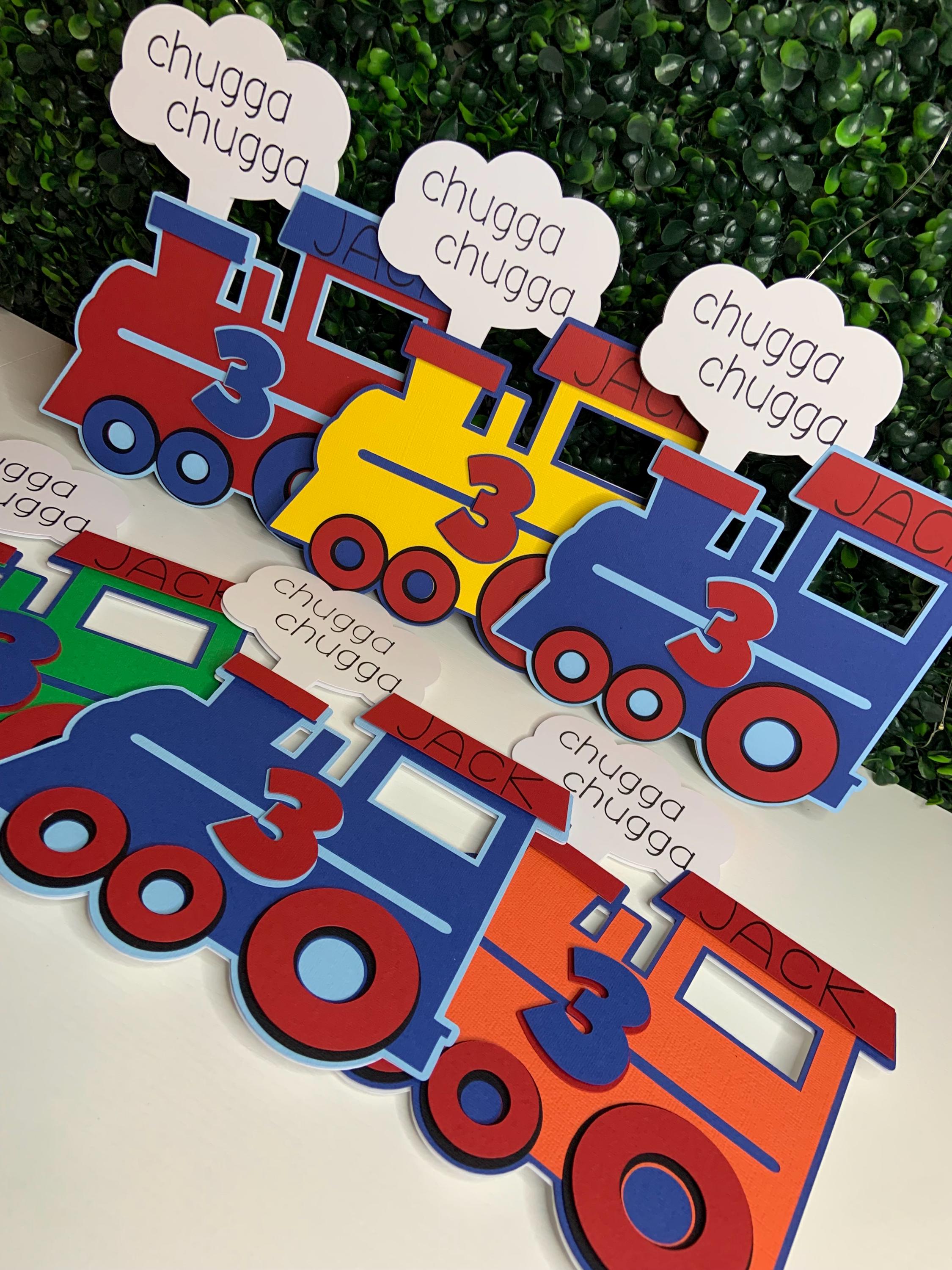 Train Birthday Party Centerpieces: 8-inch Cardstock Decorations - Etsy