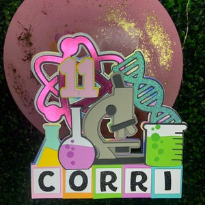 Science Theme Cake Topper, Science Party - Etsy