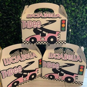Race Car Party Boxes, Two Fast Party Boxes, Speedy Car Party Boxes ...