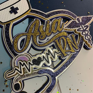 RN Nurse Cake Topper, Nurse Cake Topper, RN Cake Topper - Etsy