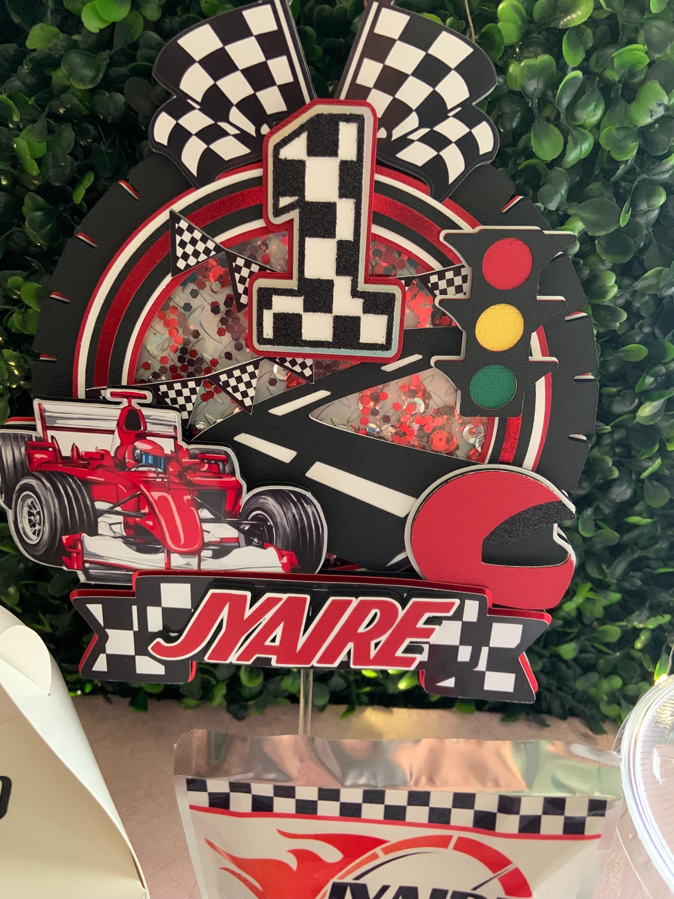 Race Car Birthday Cake Topper, Personalized First Lap, Two Fast - Etsy