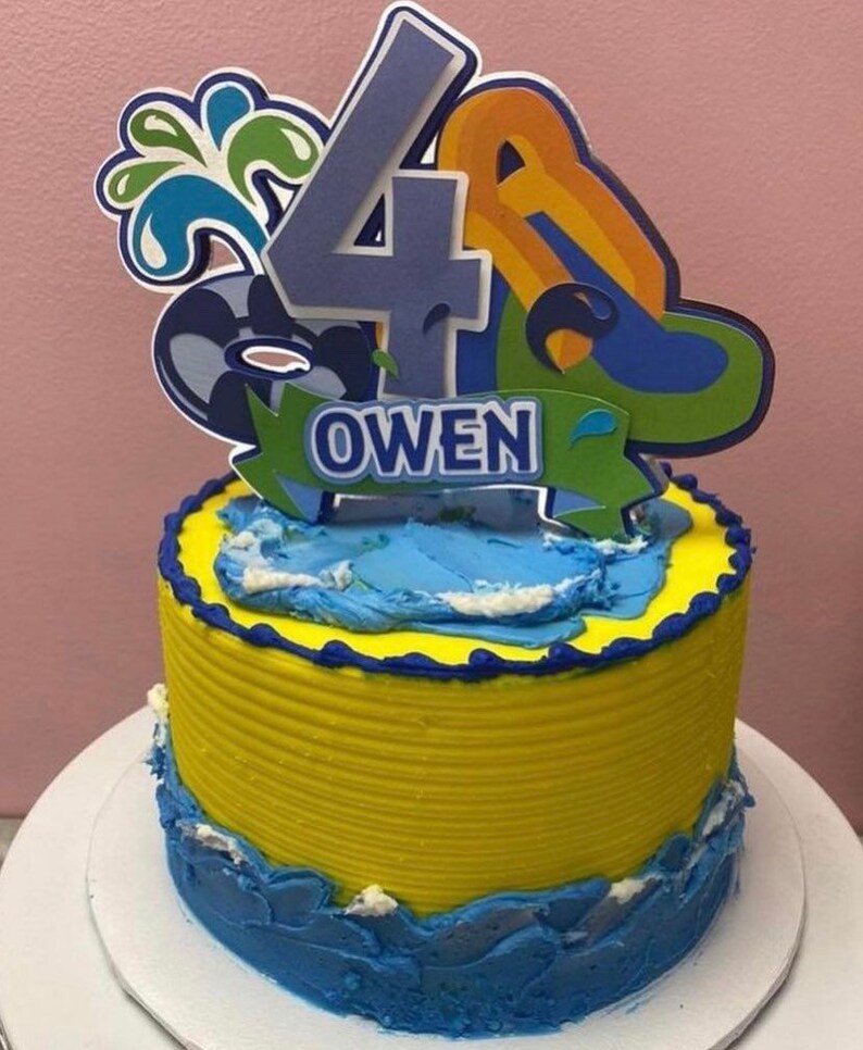 Pool Party Cake Topper/ Waterpark Cake Topper - Etsy Canada