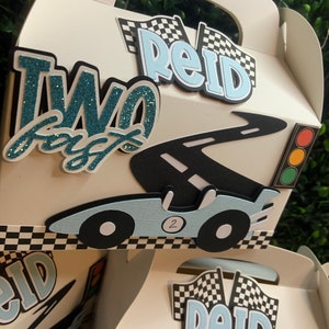 Race Car Party Boxes, Two Fast Party Boxes, Speedy Car Party Boxes ...