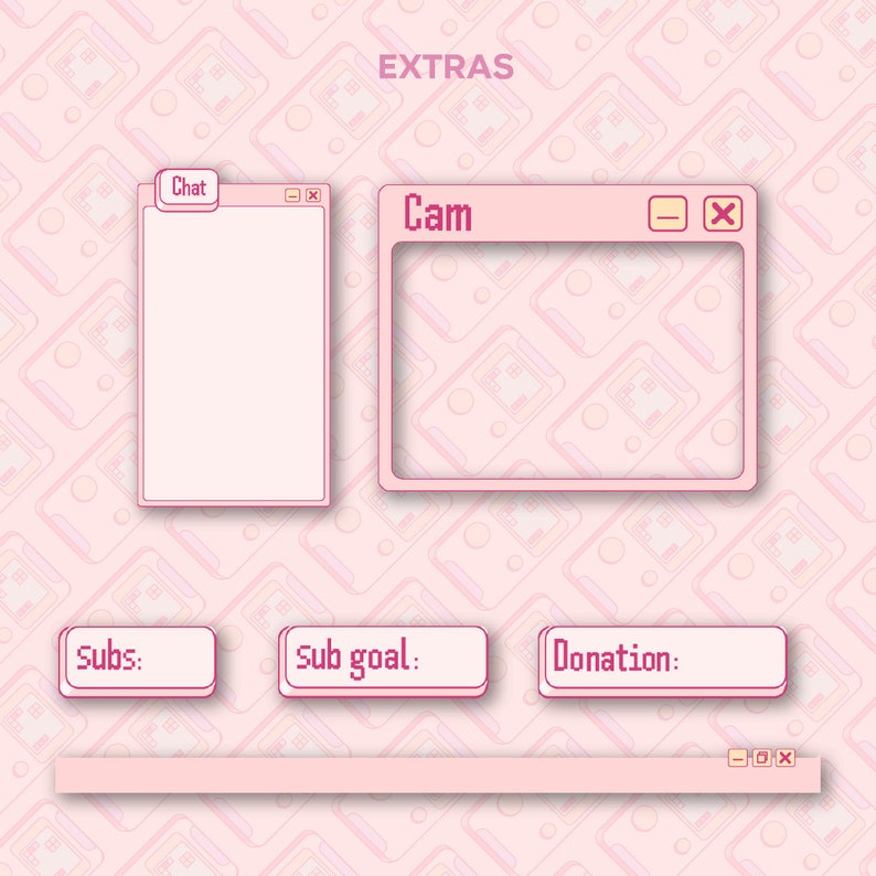 Pack Overlay Stream Aesthetic Retro Gaming WEBM Png - Etsy