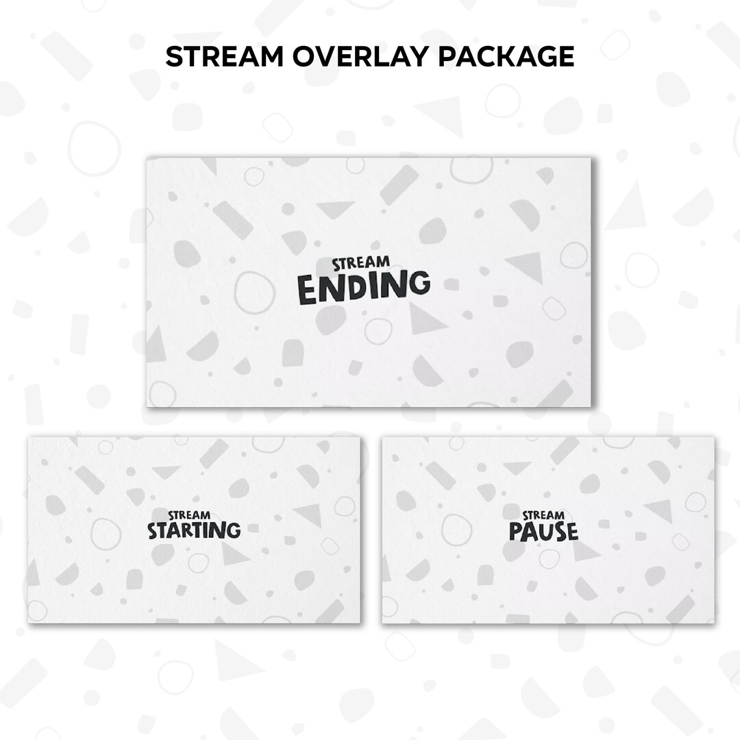 Buy Pack Overlay Stream White Papers WEBM Format Compatible With OBS ...