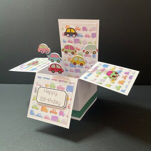 Pop up Birthday Box Card Cars - Etsy UK