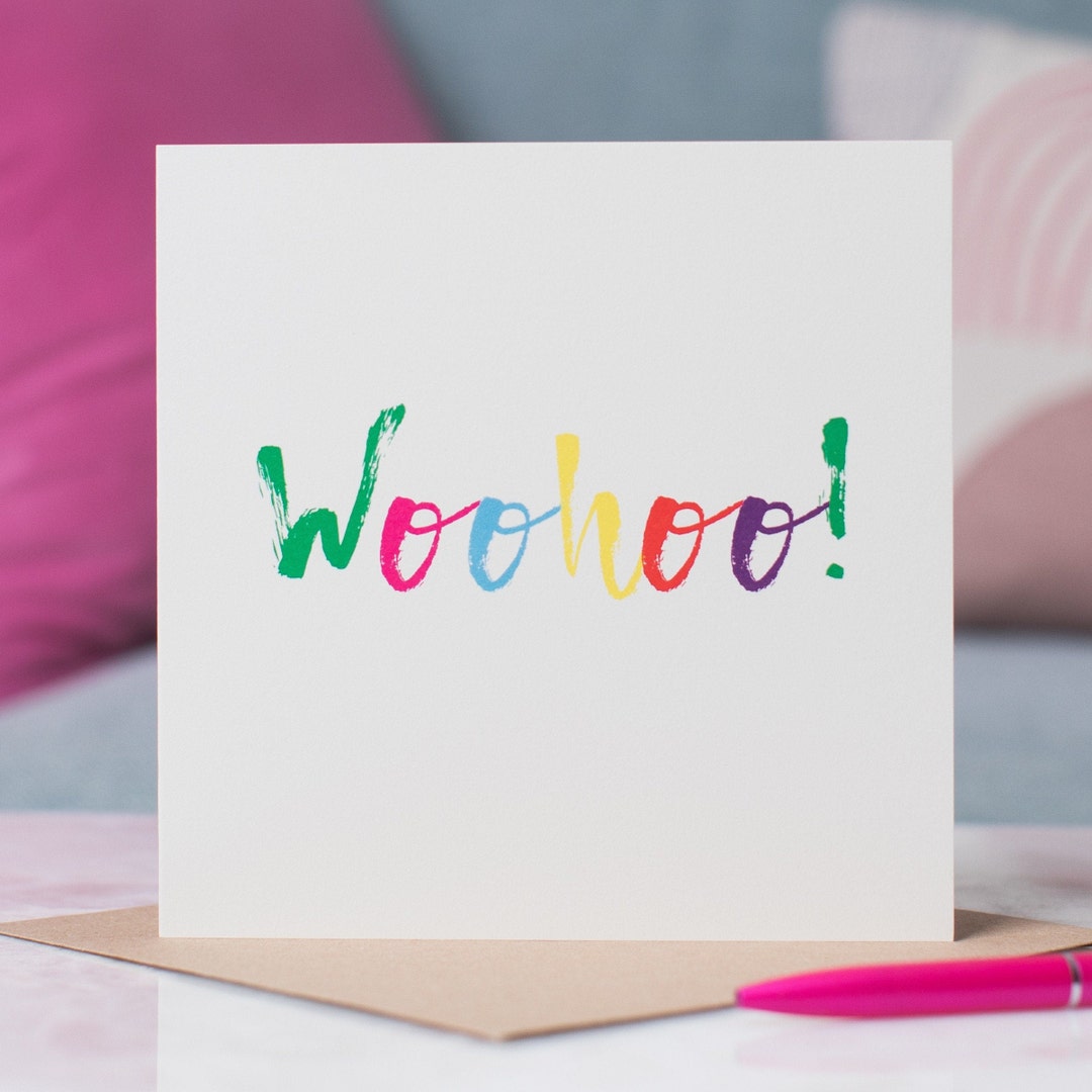 Woohoo Congratulations Card - Etsy