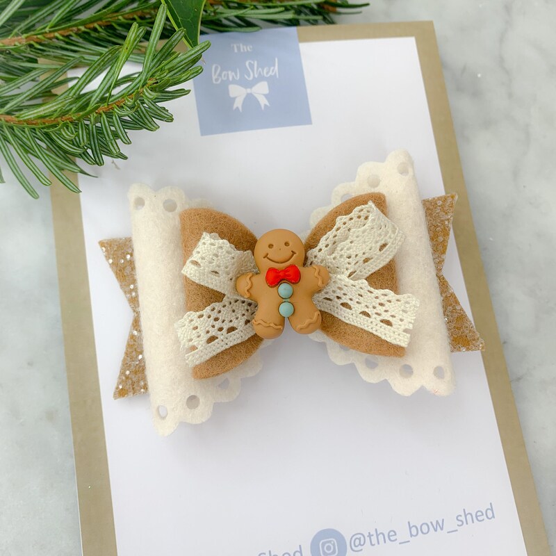 Gingerbread Man Bow - Etsy
