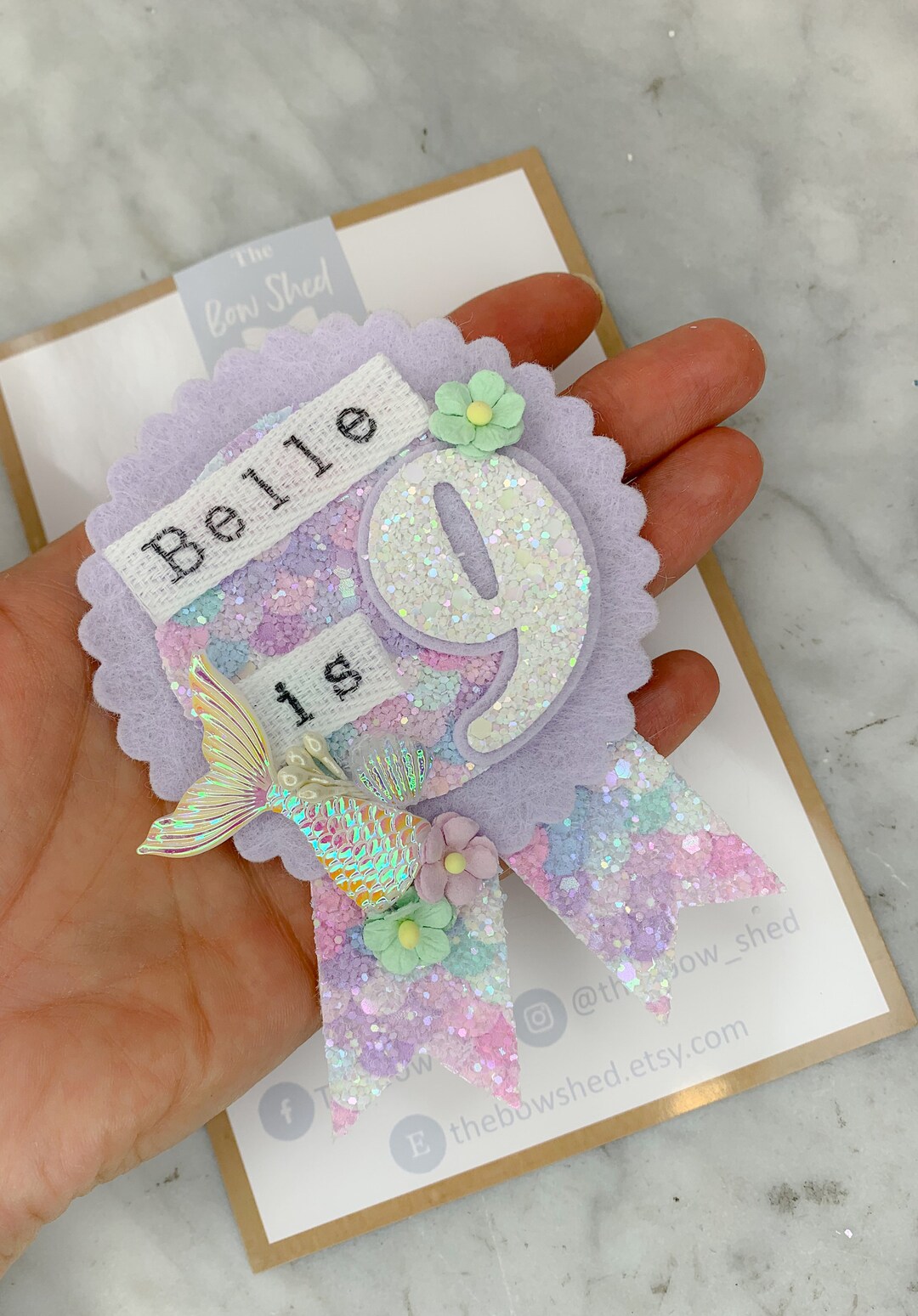 Mermaid Birthday Badge, Mermaid Party, Mermaid Gift, Personalised ...