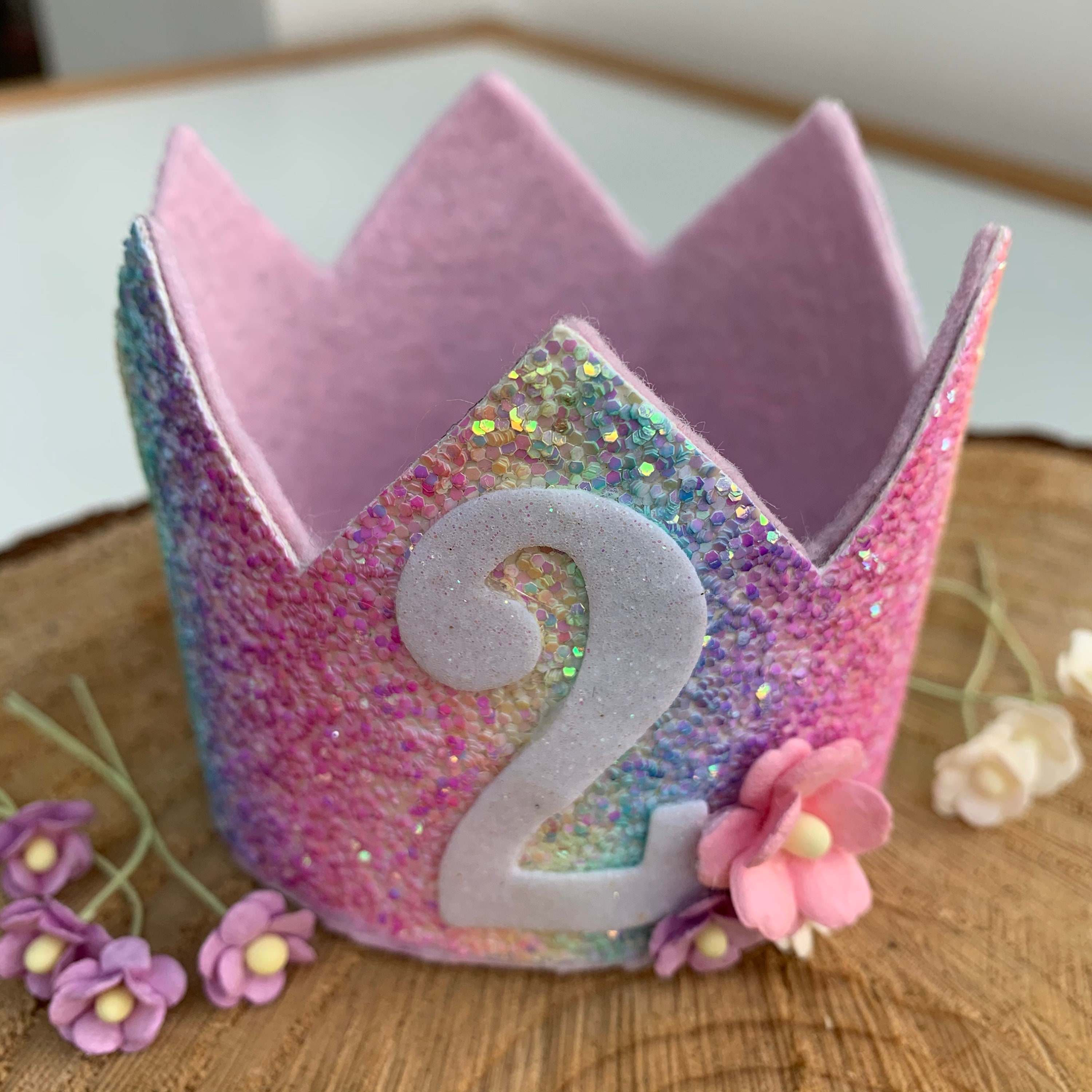 Birthday crown cake smash crown glitter crown age crown | Etsy