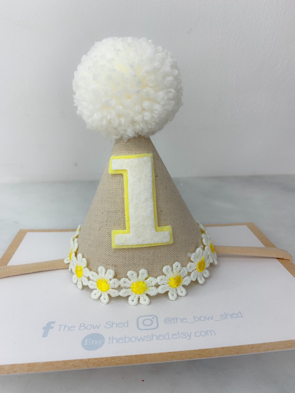 Daisy Party Hat, Birthday Crown, Flower Crown, Birthday Hat, Cake Smash ...