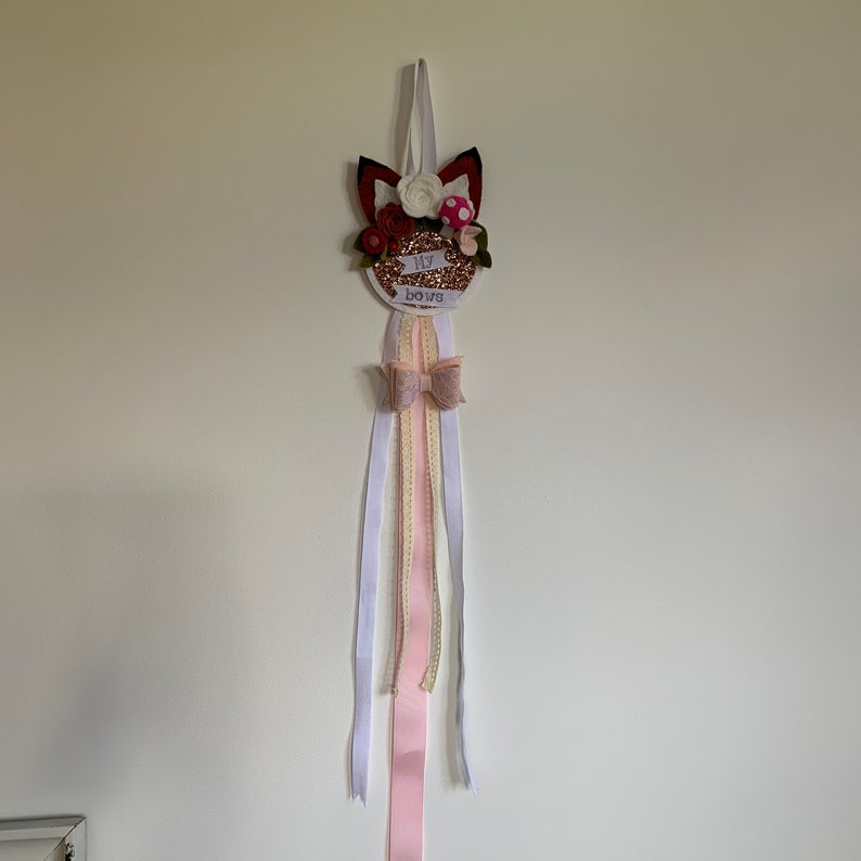 Woodland Fox Bow Holder, Hair Bow Clip Holder, Storage, Woodland ...