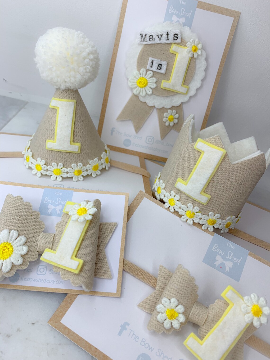 Daisy Party Hat, Birthday Crown, Flower Crown, Birthday Hat, Cake Smash ...