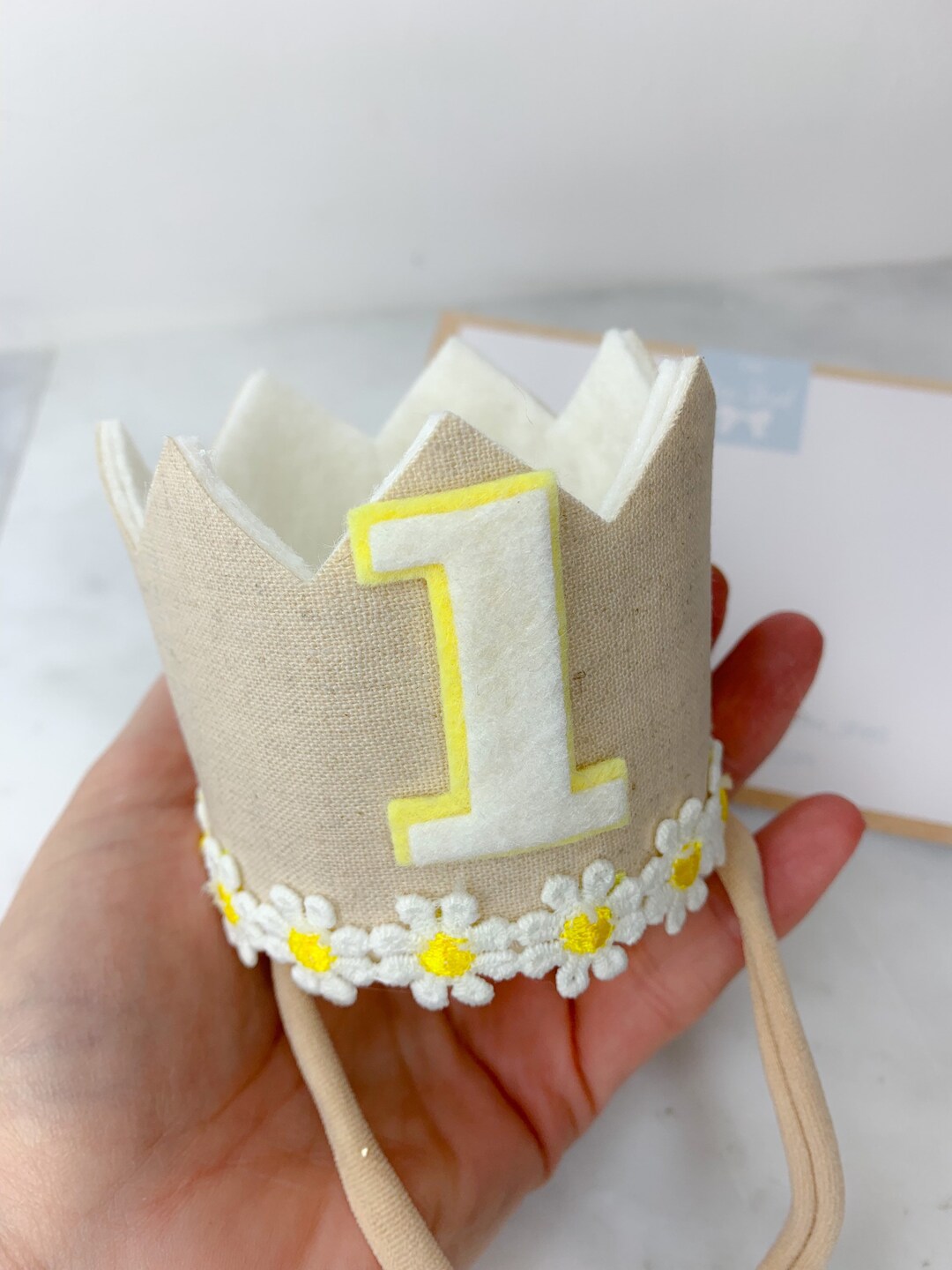 Daisy Birthday Crown, Daisy Party Hat, Birthday Hat, Daisy Cake Smash ...
