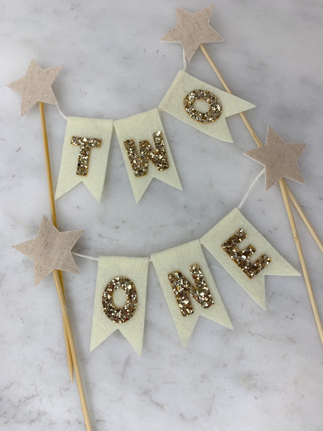 Cake Topper, Banner Cake Decoration, Bunting Cake Topper, Glitter Cake ...
