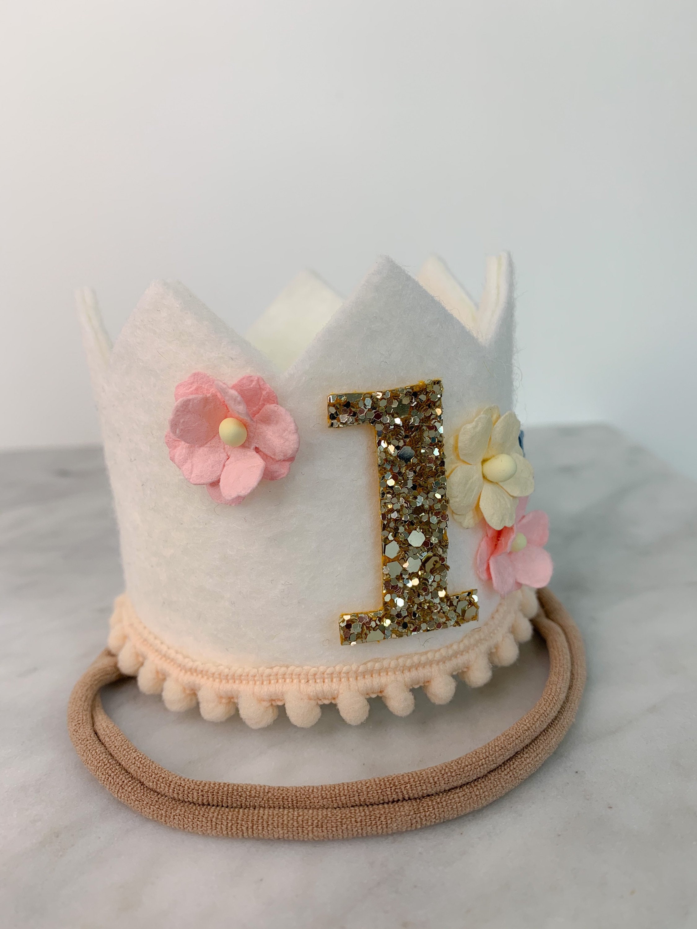 Birthday Crown Baby Crown Cake Smash Crown Wool Felt Crown | Etsy