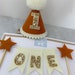 Cake Topper, Banner Cake Decoration, Bunting Cake Topper, Glitter Cake ...
