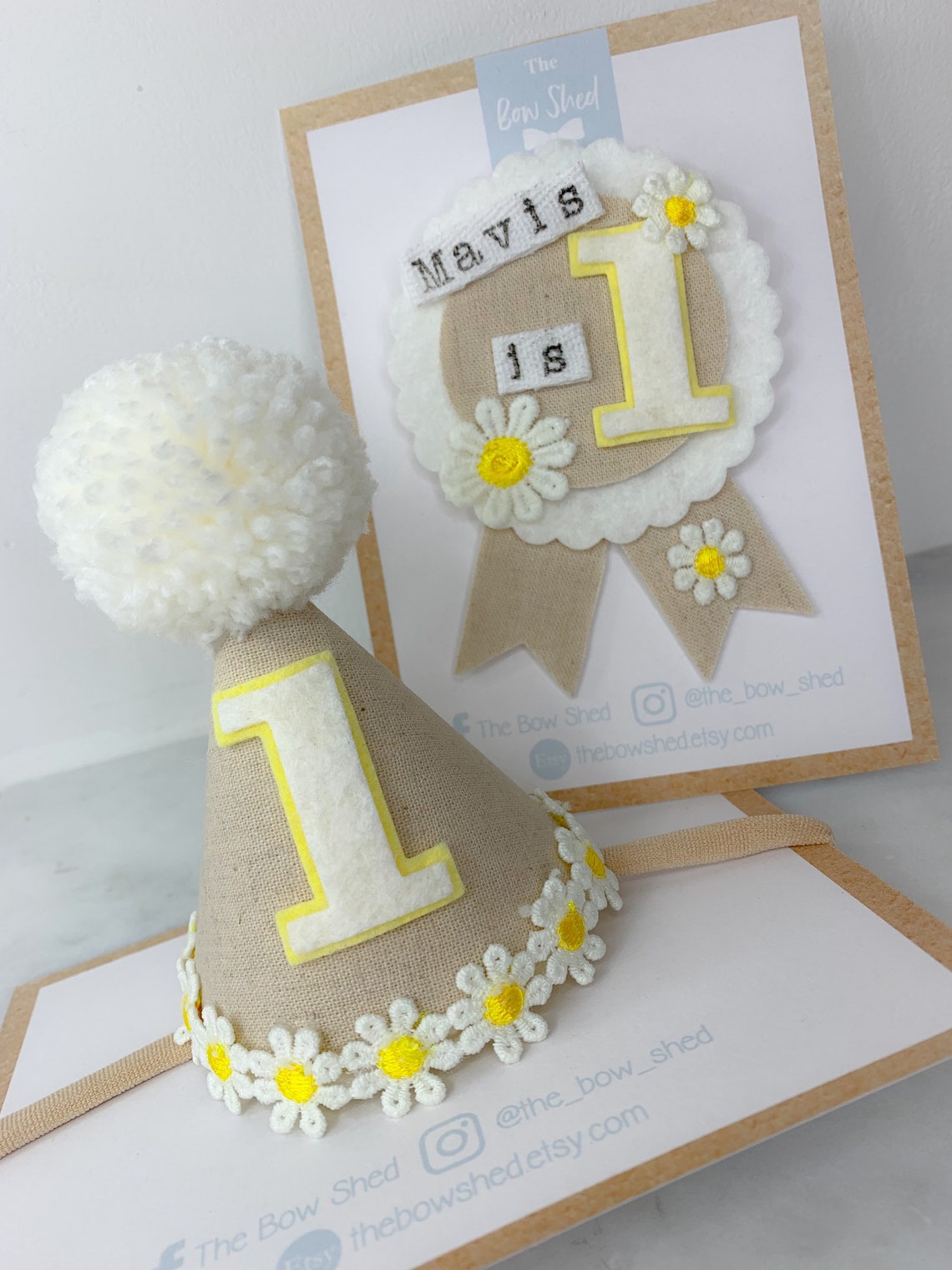 Daisy Party Hat, Birthday Crown, Flower Crown, Birthday Hat, Cake Smash ...