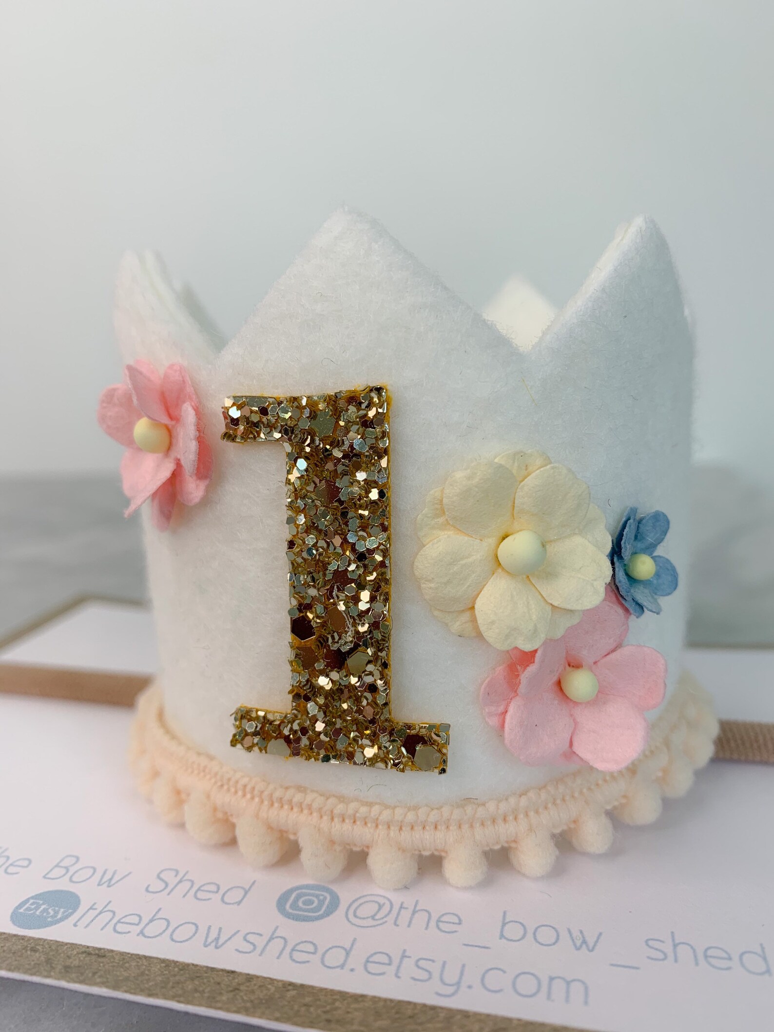 Birthday Crown, Baby Crown, Cake Smash Crown, Wool Felt Crown, Birthday ...