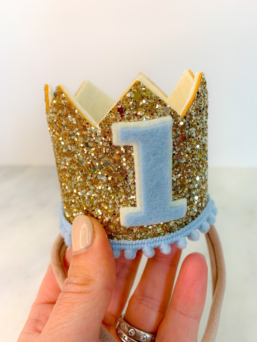 Gold Birthday Crown, Cake Smash Crown, Glitter Crown, Boys Birthday ...