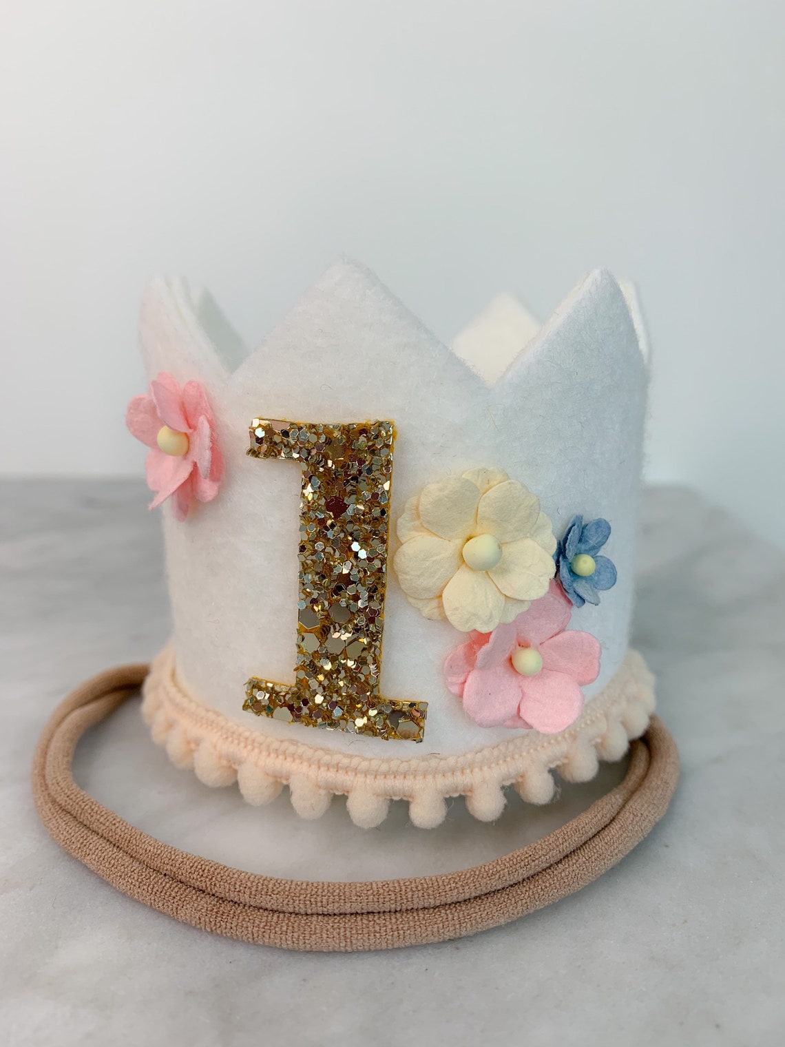 Birthday Crown Baby Crown Cake Smash Crown Wool Felt Crown - Etsy