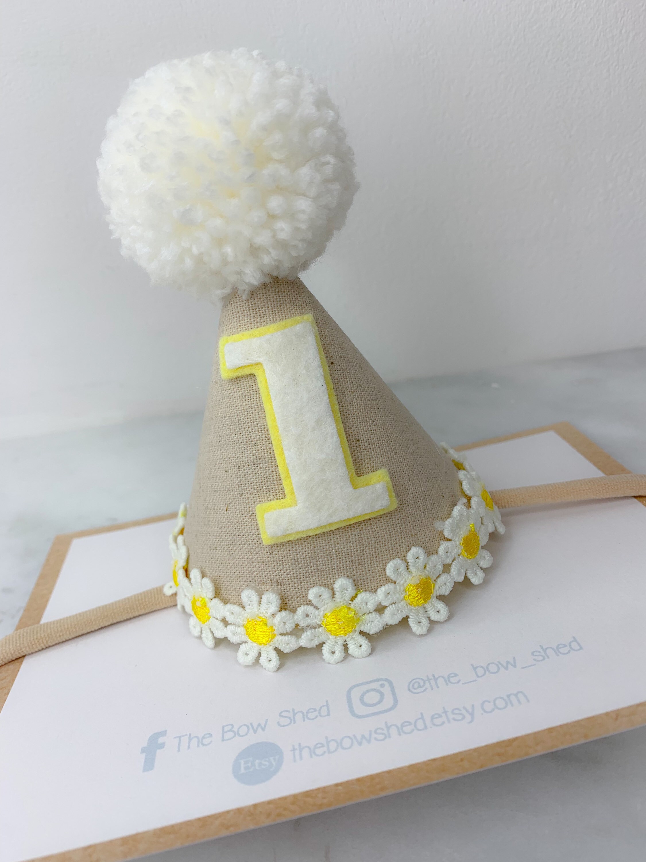 Daisy Party Hat, Birthday Crown, Flower Crown, Birthday Hat, Cake Smash ...