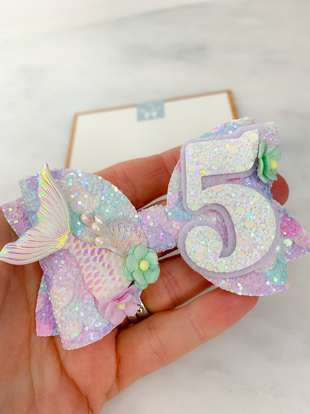 Mermaid Birthday Bow, Mermaid Hair Bow, Mermaid Party, Birthday Hair ...