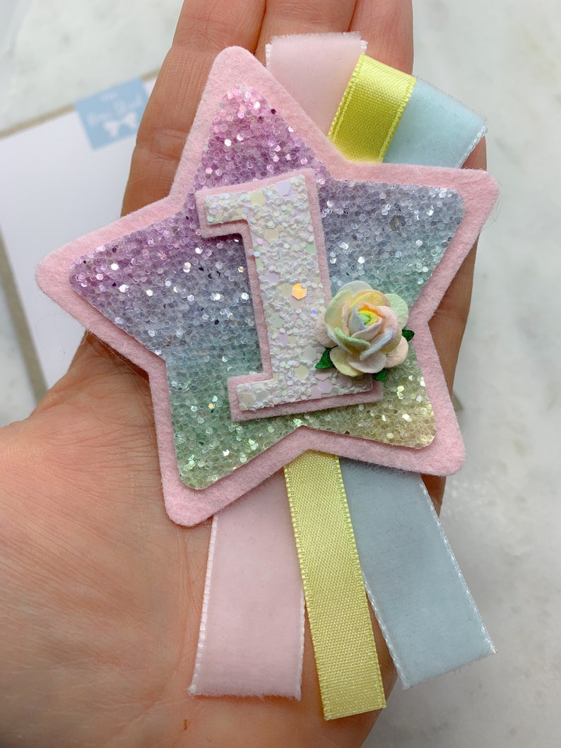 Star Badge, Birthday Badge, Rainbow Badge, Glitter Badge, Shooting Star ...
