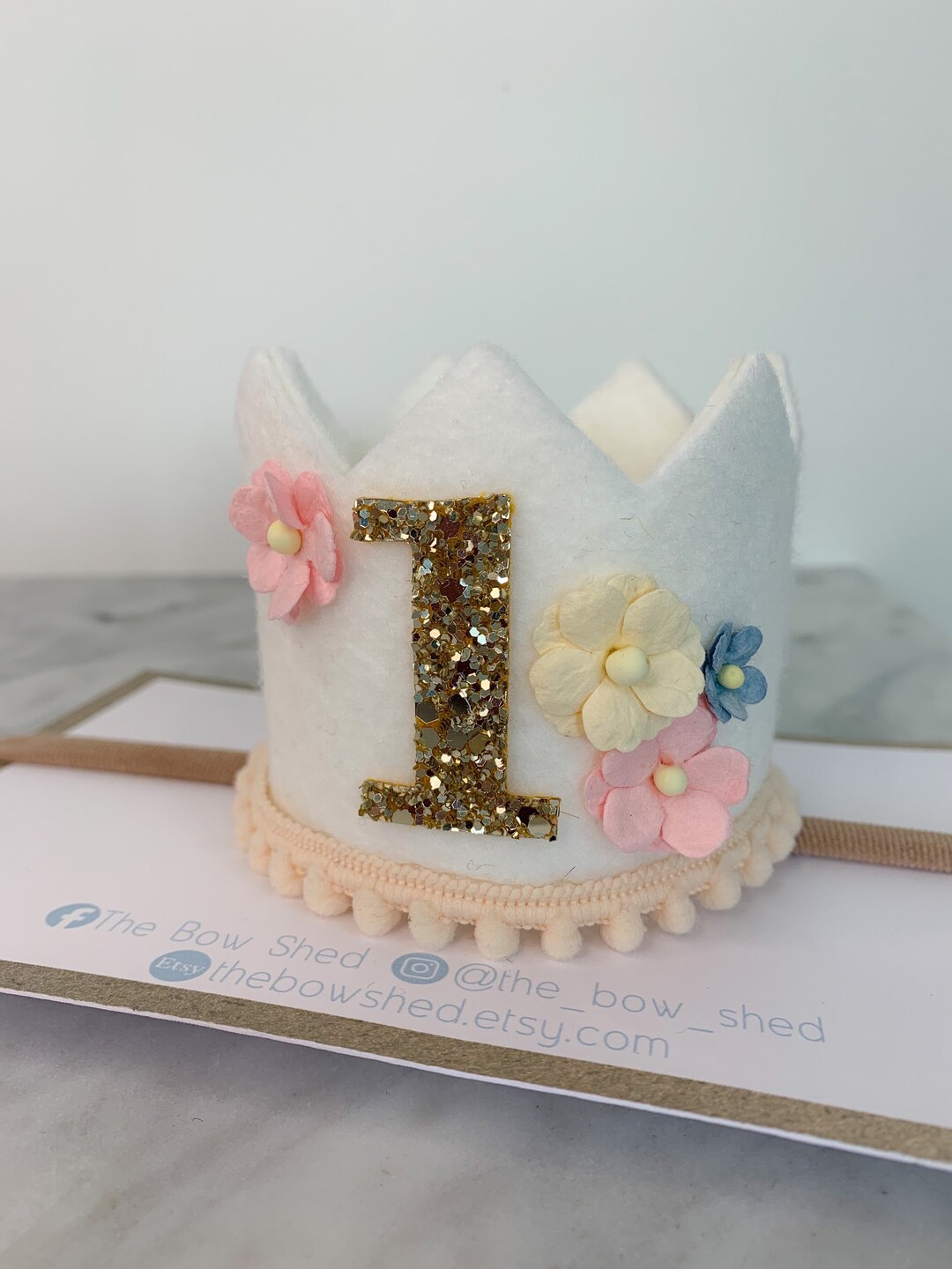 Birthday Crown, Baby Crown, Cake Smash Crown, Wool Felt Crown, Birthday ...