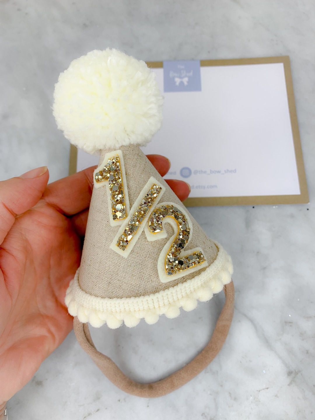 1/2 Party Hat, 6 Month Birthday, Half Year Hat, Six Months Old, Cake ...