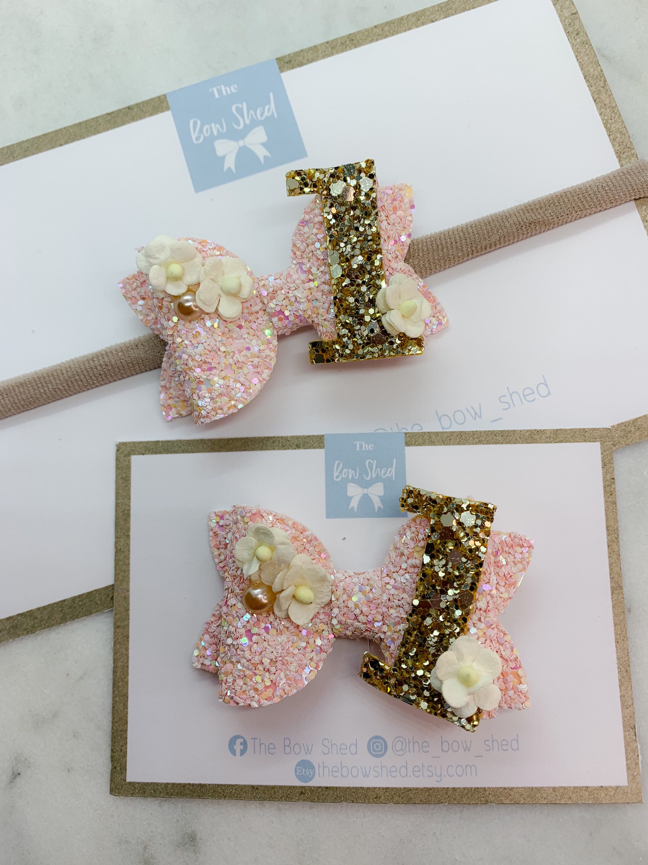 Birthday age bow 1st birthday bow cake smash prop Baby | Etsy