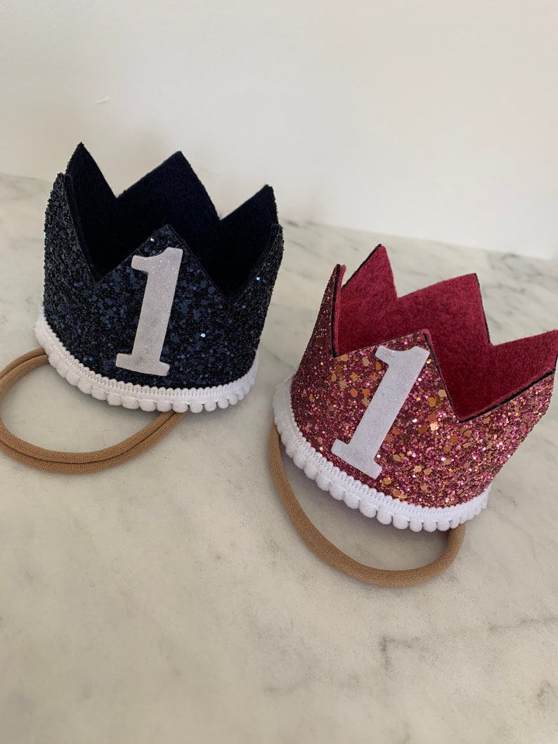Boys Birthday Crown, Boys Cake Smash, Party Hat, Navy Birthday Crown ...
