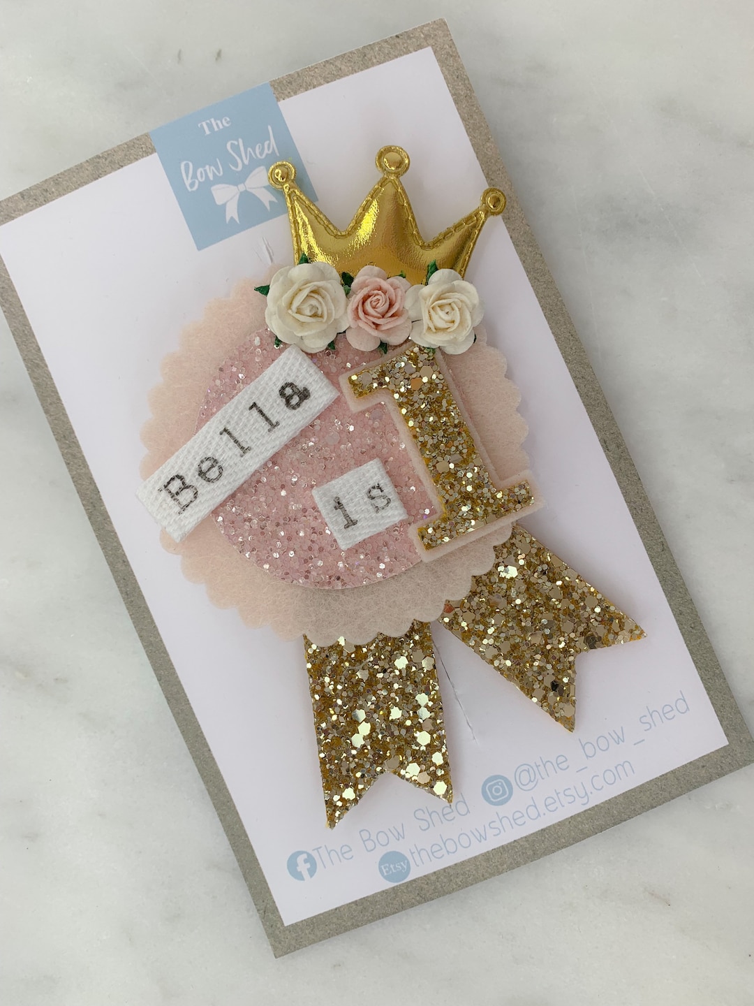 Princess Birthday Badge, Personalised Birthday Badge, Cake Smash Prop ...