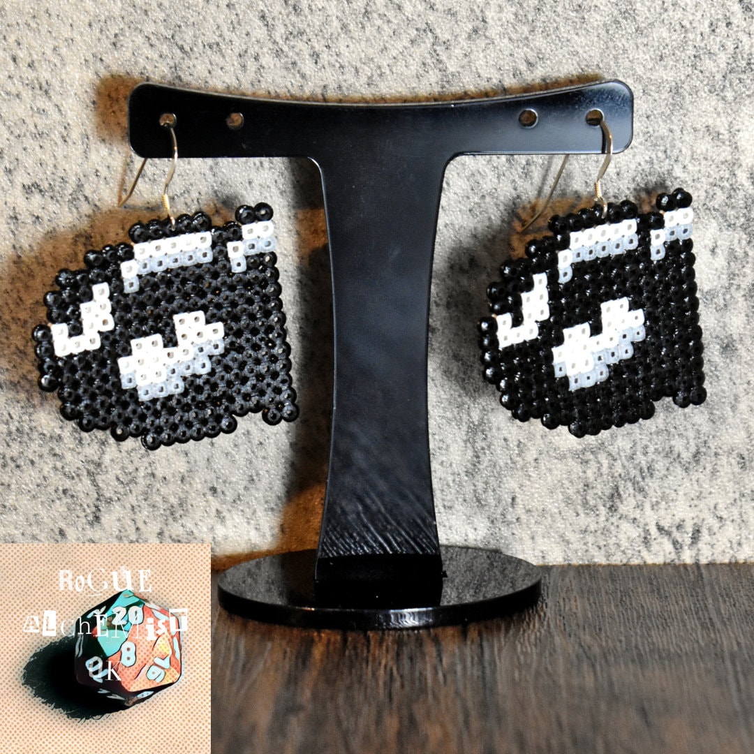 Pixel Art Mario Inspired Bullet Bill Sterling Silver Earrings - Etsy UK