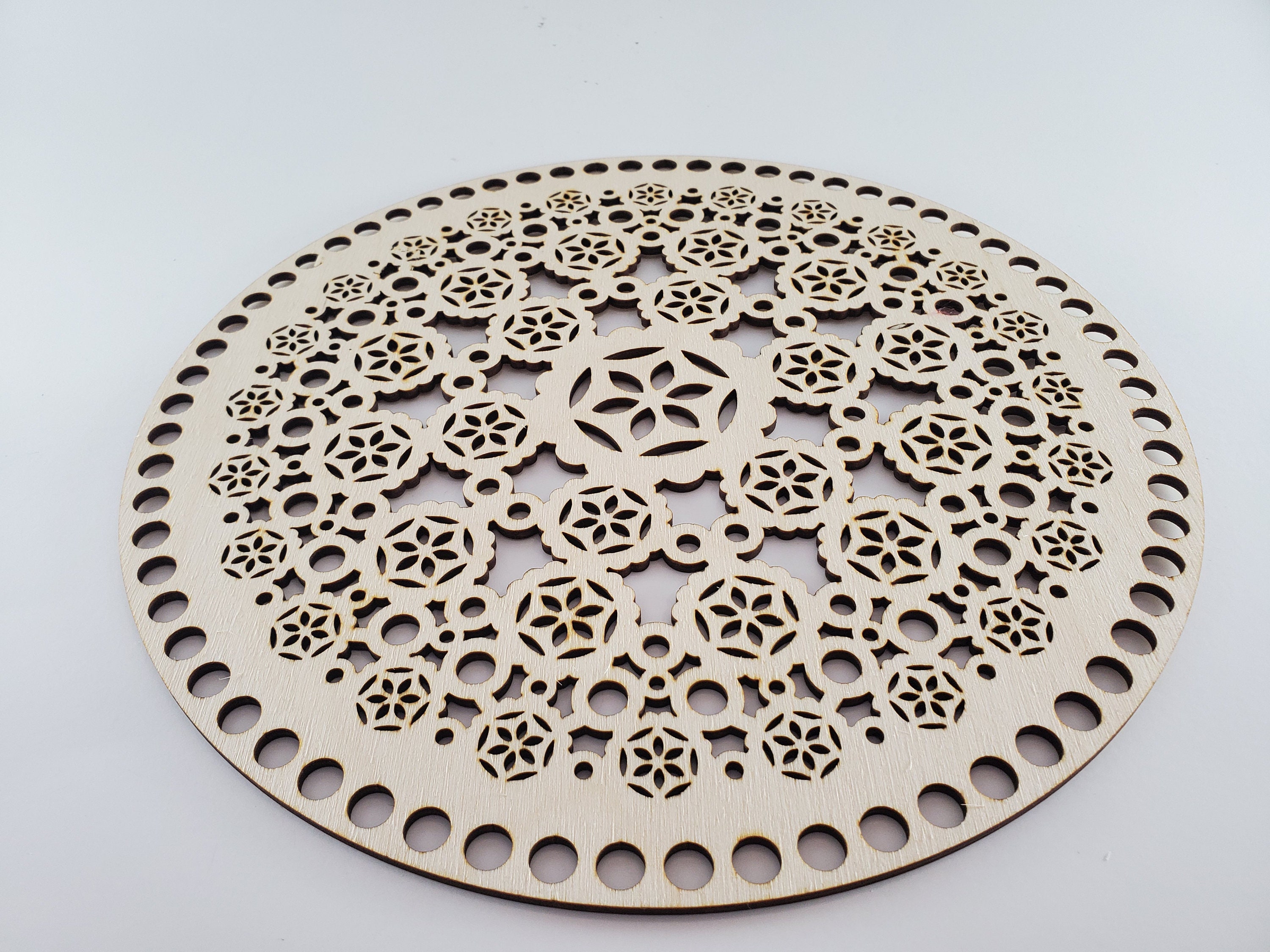 CROCHET BASKET Base Laser Cut Wooden Basket Base Crochet - Etsy