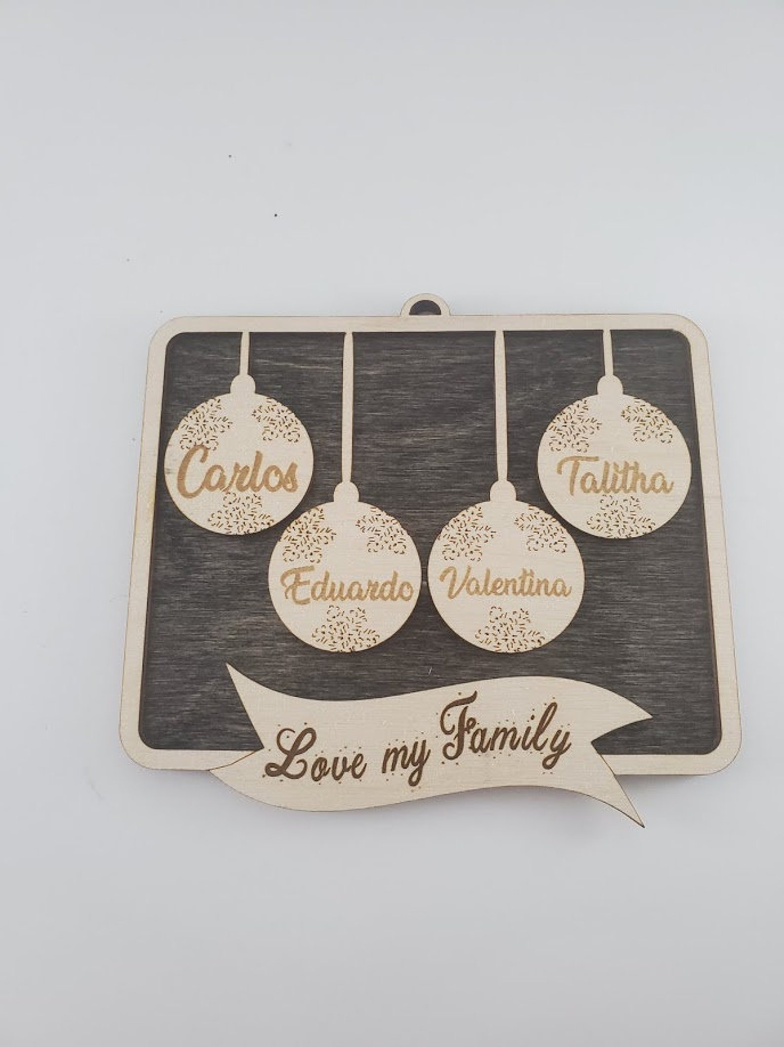 Family Name Wood Ornament Frame Family Wood Sign - Etsy Canada
