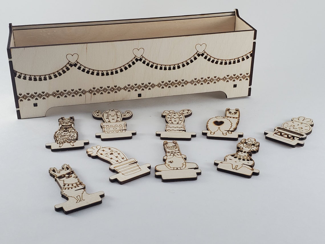 Cross Stitch Storage With 10 Floss Bobbins Llama Bobbins | Etsy