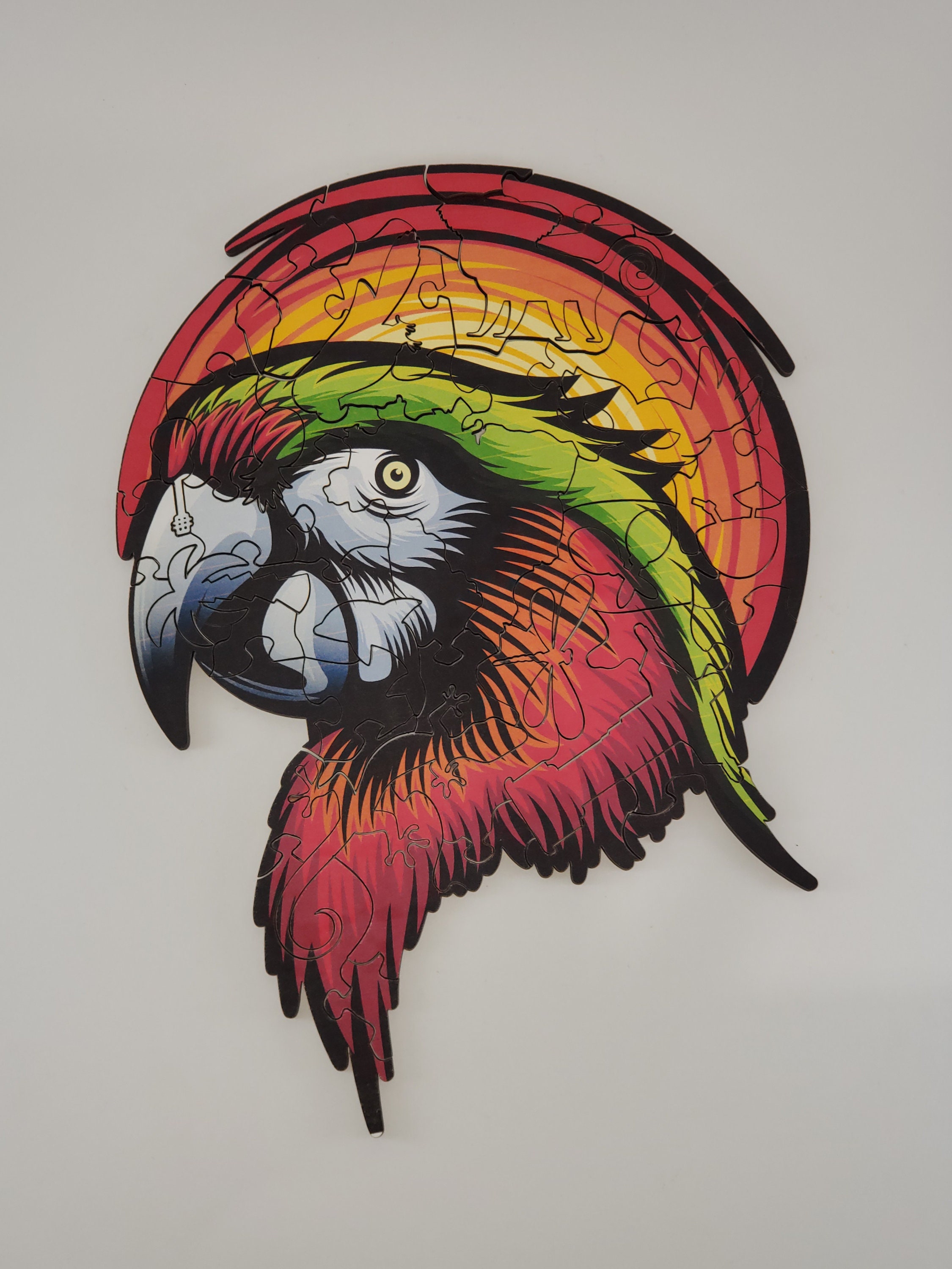 Special Wooden Jigsaw Puzzle Parrot Macaw Puzzle Gift | Etsy Canada