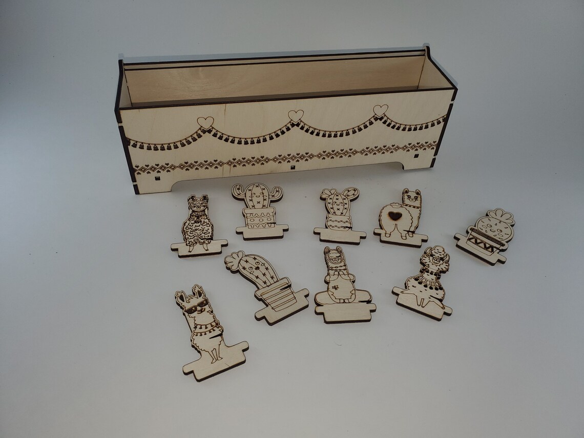 Cross Stitch Storage With 10 Floss Bobbins Llama Bobbins | Etsy