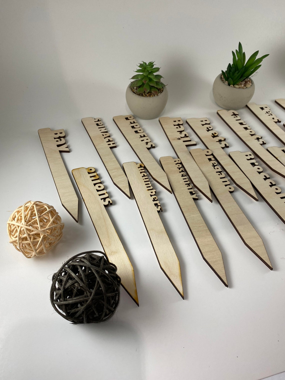 Garden markers Garden sticks Vegetable Sticks Personalized | Etsy